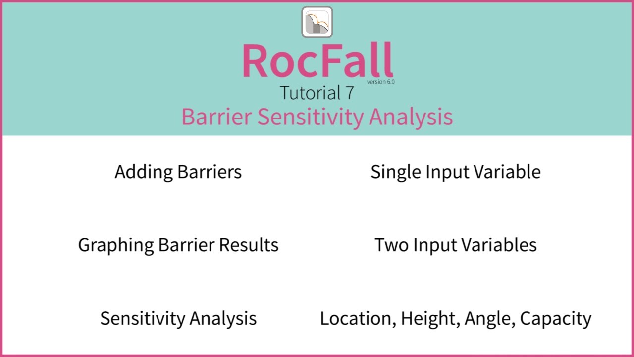 Rocfall Tutorial 7 - Barrier Sensitivity Analysis - YouTube