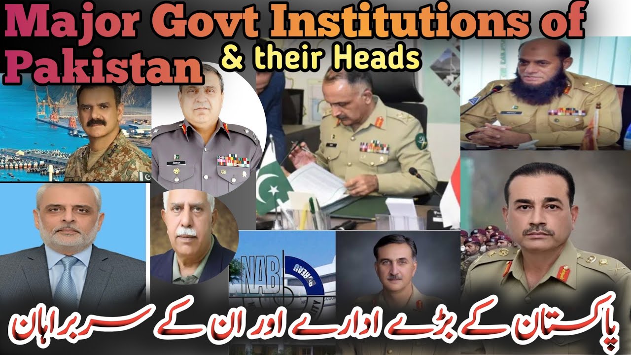 Pakistan and its institutions | Heads of Pakistani Institutions | Amber ...