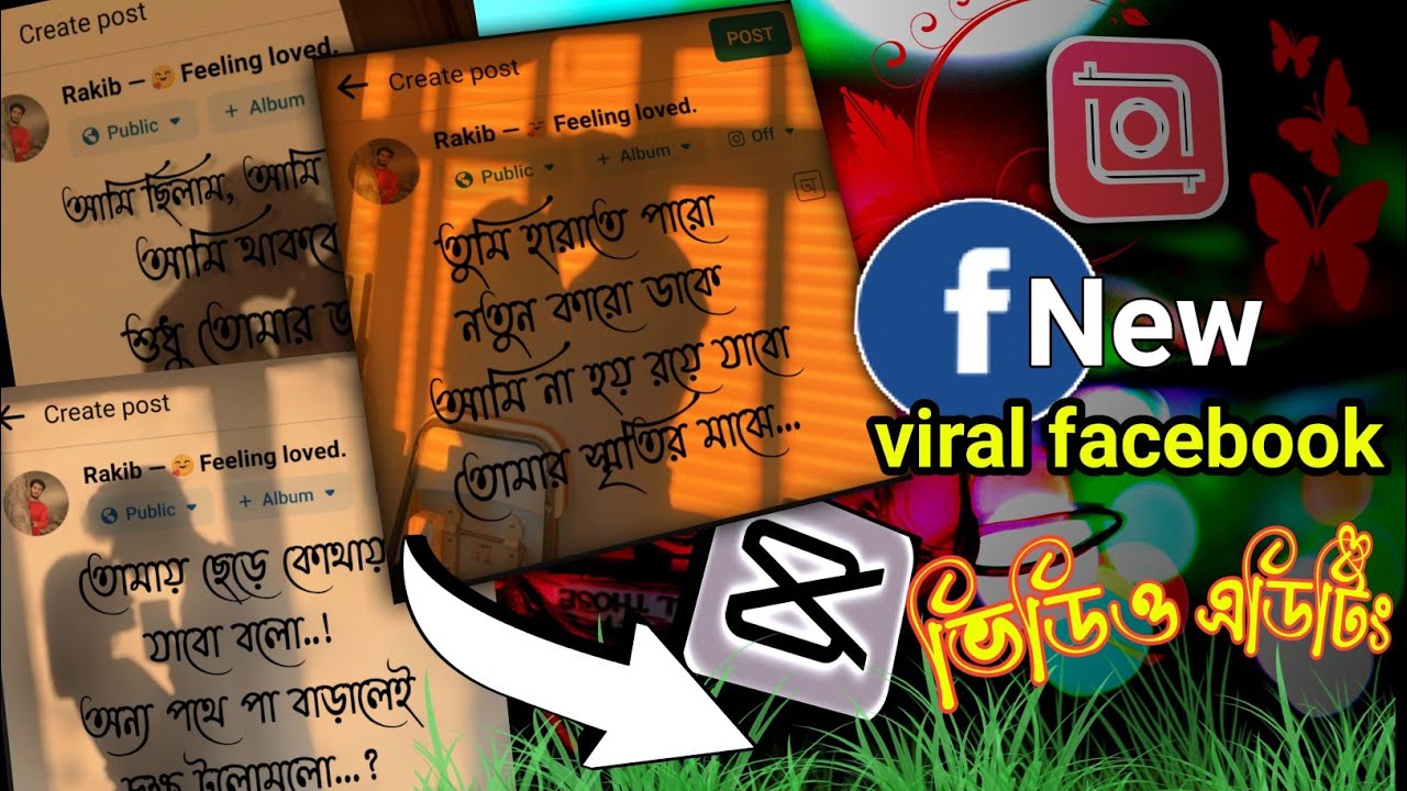 30 July 2023 New Viral Facebook Post Status Video Editing In InShot ...