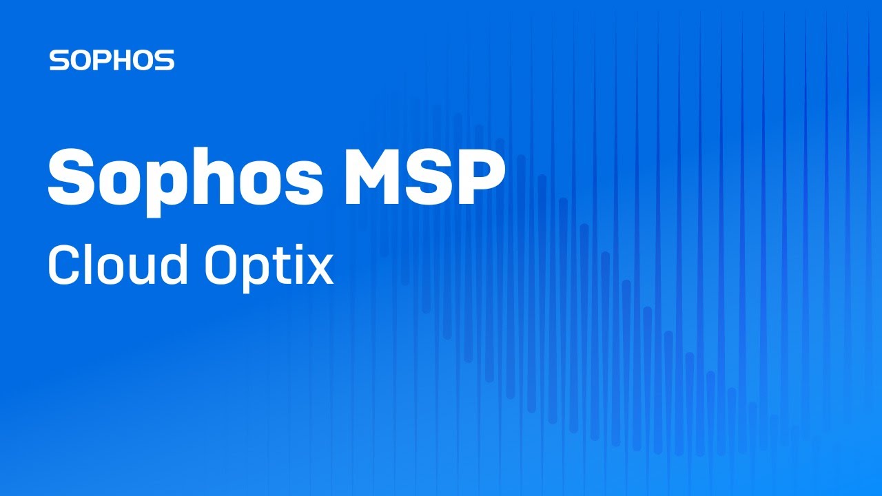 Sophos MSP: Cloud Optix - YouTube