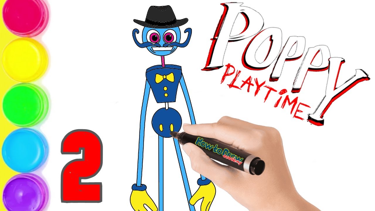 How to Draw DADDY LONG LEGS POPPY PLAYTIME 2 | Drawing | Cartooning ...