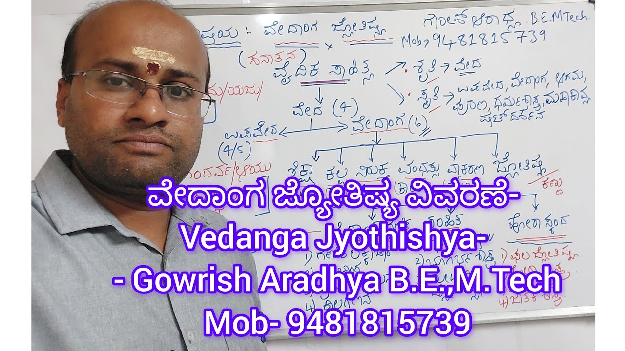 ವೇದಾಂಗ ಜ್ಯೋತಿಷ್ಯ ವಿವರಣೆ -Vedanga Jyothishya Explanation- Gowrish ...