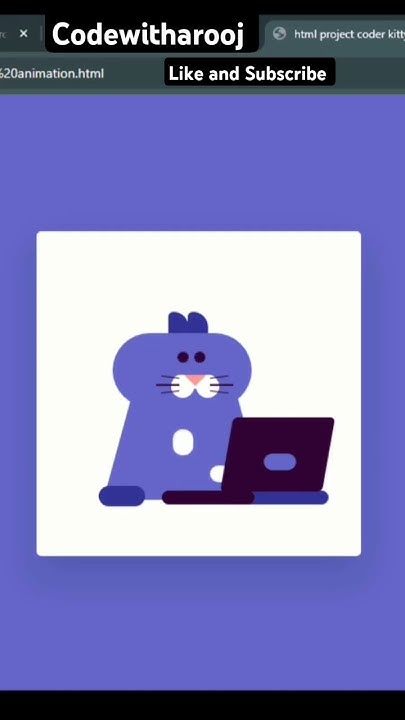 Coder Kitty Animation 😺htmlcssjavascript Csstutorialscool Coder Kittykitty Animation Youtube