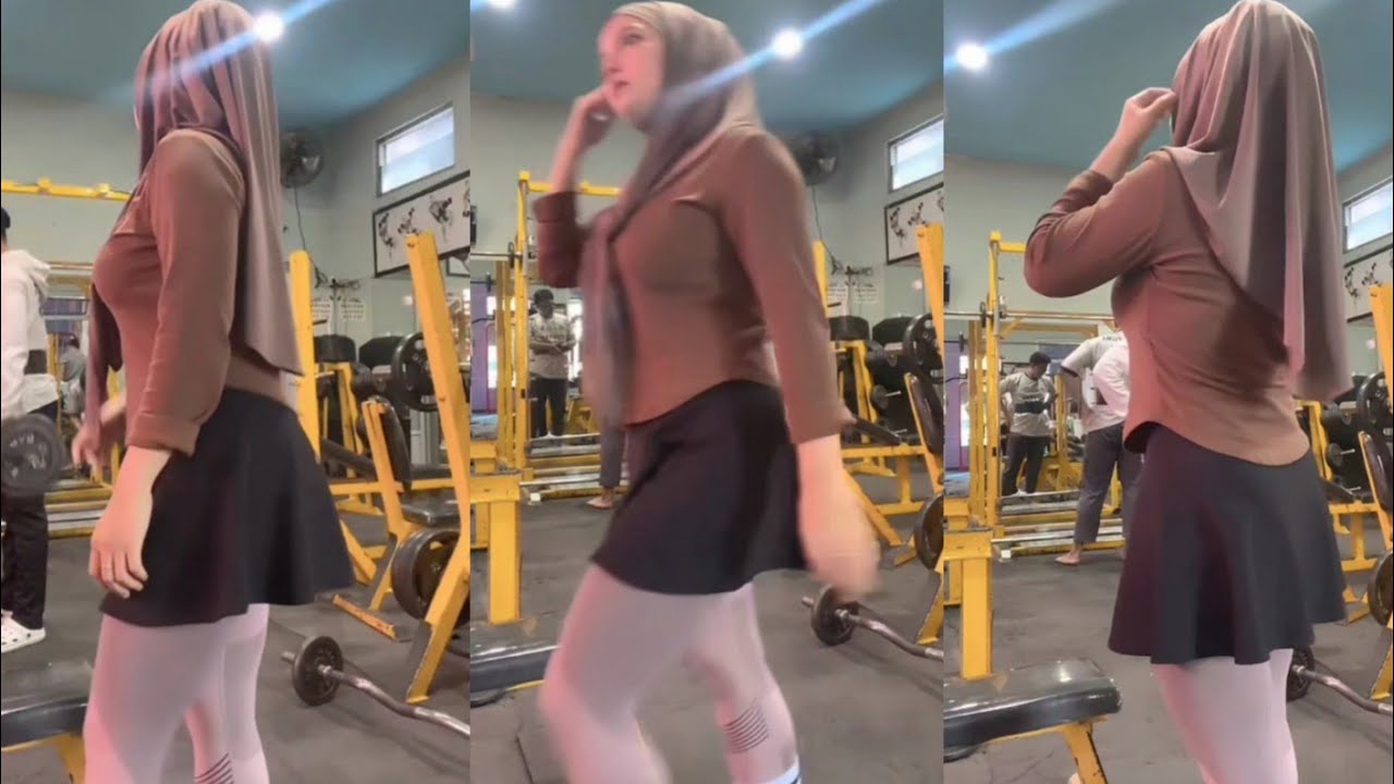 Hijab Style Gym Olah Raga Wanita Try On Legging Set Setelan Sport - YouTube