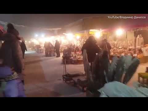 Fish at Siberian market remains frozen without need for freezer Loaded ...