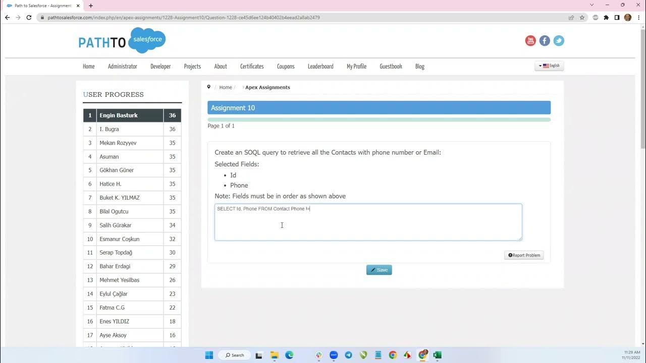 Apex Assignments SOQL 10 - YouTube