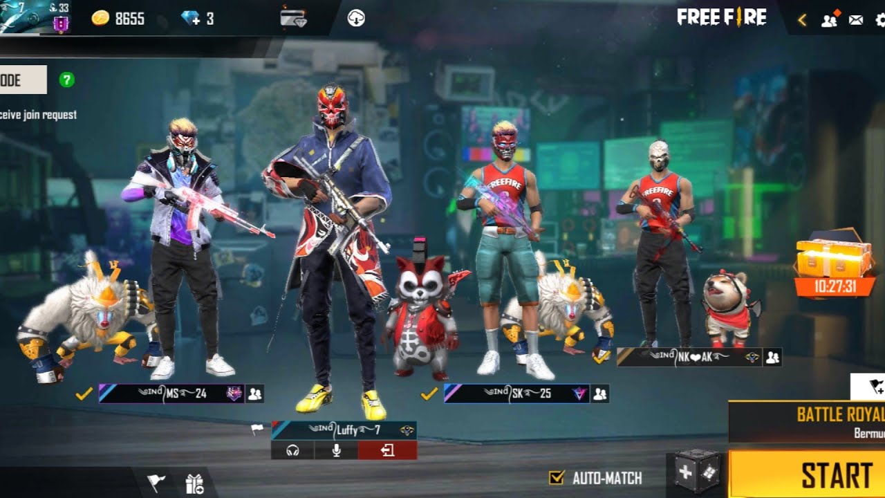 Custom clash squad gameplay 3v3|| op game 😊😊😊ever.. - YouTube