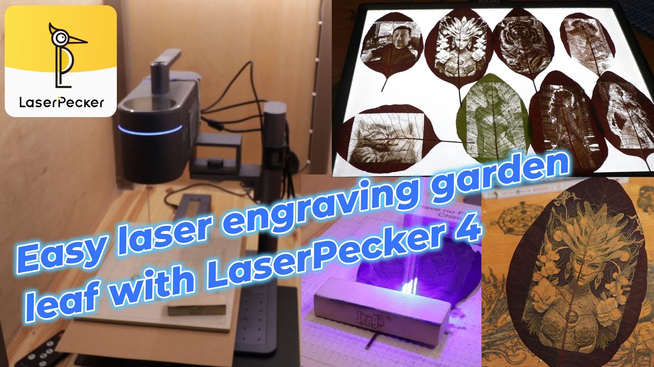 Easy laser engraving garden leaf with LaserPecker 4 #Laserpecker # ...