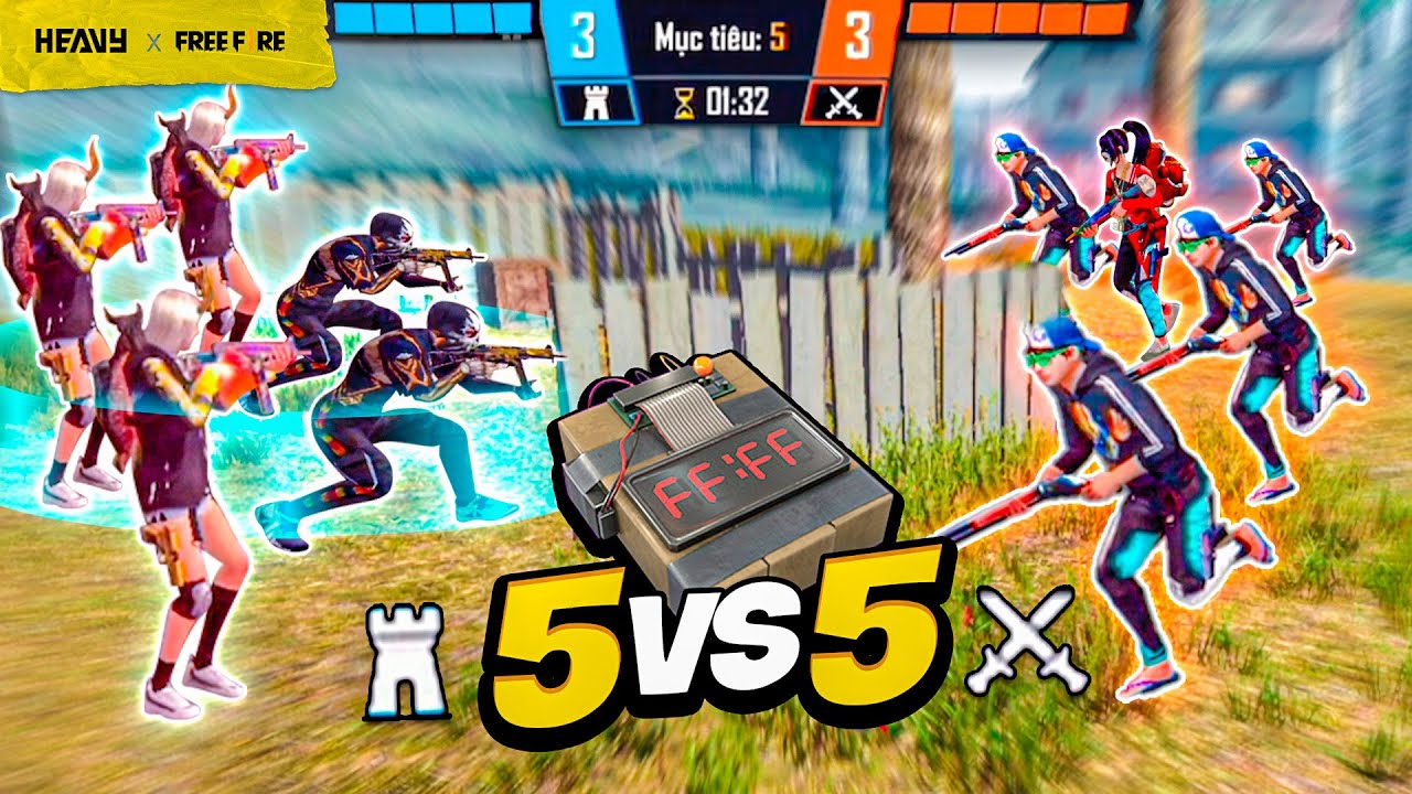 FREE FIRE l Biệt đội đặt bomb Heavy chơi thử CHẾ ĐỘ BOMB SQUAD, ghép ...