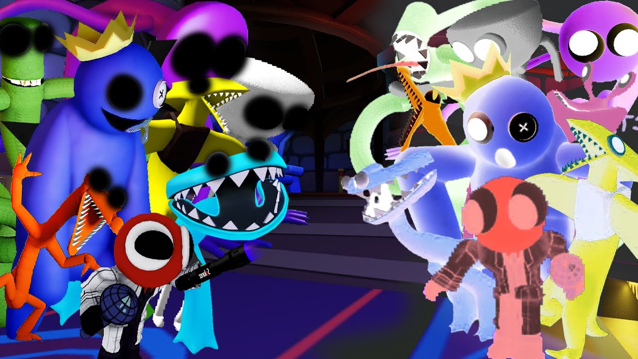 New Rainbow Friends Chapter 2 Vs GHOST Rainbow Friends 🎶 FNF Mod Roblox ...