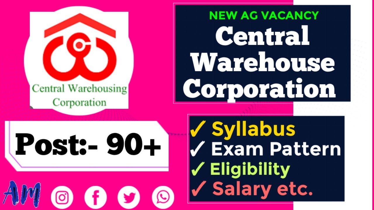 कृषि छात्रों के लिए ख़ुशख़बरी/Central Warehouse Corporation में निकली ...