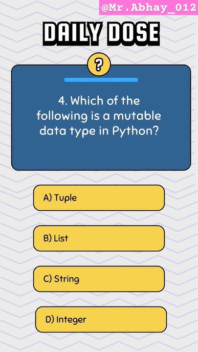 Python Quizdaily Python Quizpython Objective Questions Answer Quiz Programmingquiz