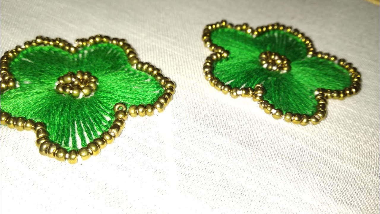 Flower Buti Design:Hand Embroidery Work - YouTube