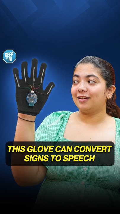 This glove can convert signs into speech 🤯 #ai - YouTube