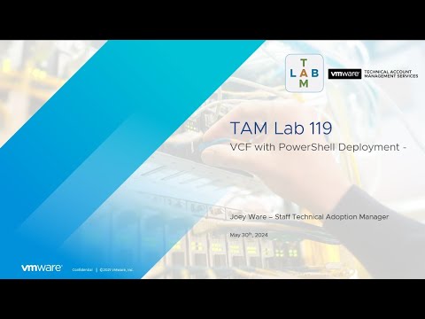 TAM Lab 119 - VCF with PowerShell Deployment - YouTube