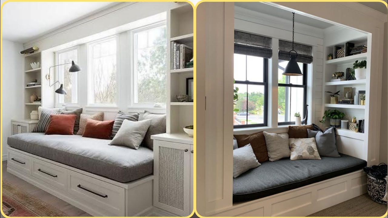 Home Decor Latest Window Bench Designs 2023 || Window Seating ...
