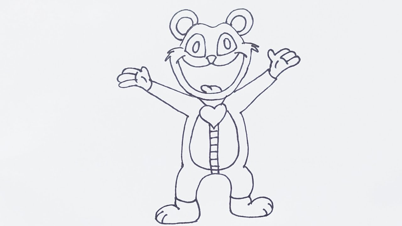 Easy/Cute Bobby BearHug Drawing | How to draw Bobby BearHug From ...