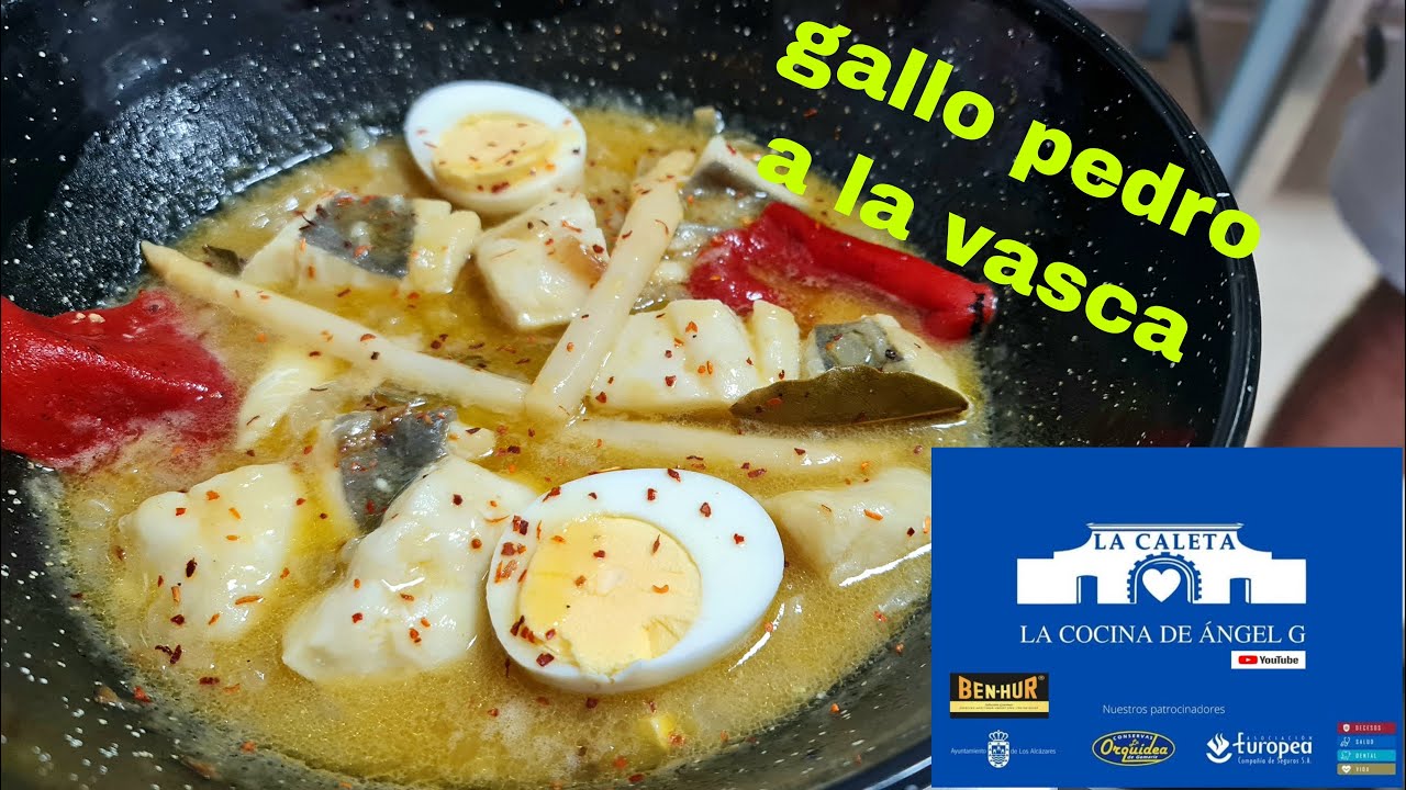 Pescado a la vasca (gallo san Pedro) con espárragos - YouTube
