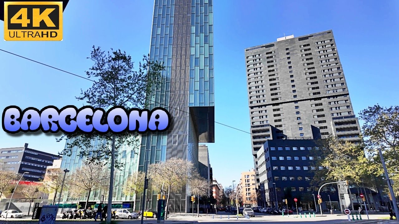 4K60 BARCELONA Street Walking Tour | AVENIDA DIAGONAL 2024 SPAIN - YouTube