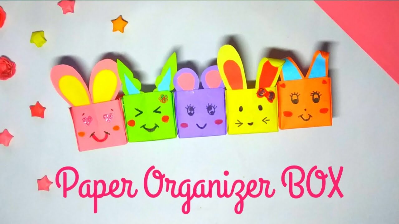 Origami Desk Organizer Boxex Tutorial_Paper organizer box_Gift box_How ...