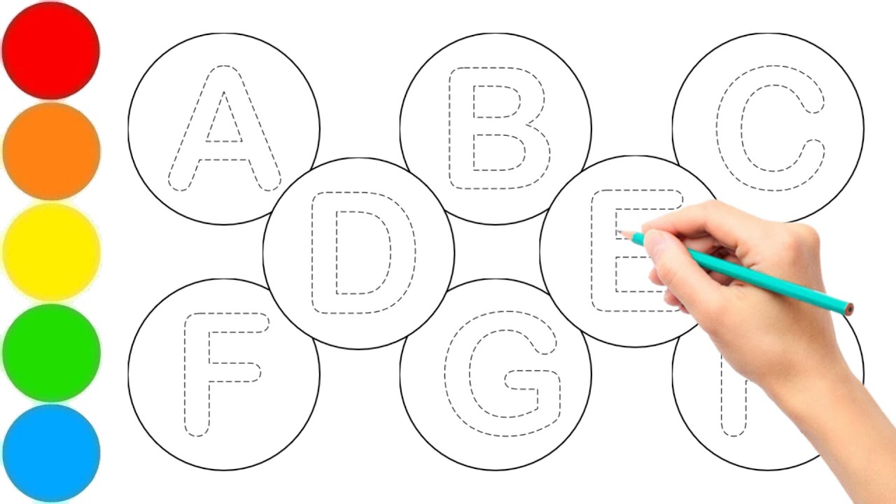 Let's Learn to Draw and Paint ABCDEFGH for Kids | Alphabet | ABC song ...