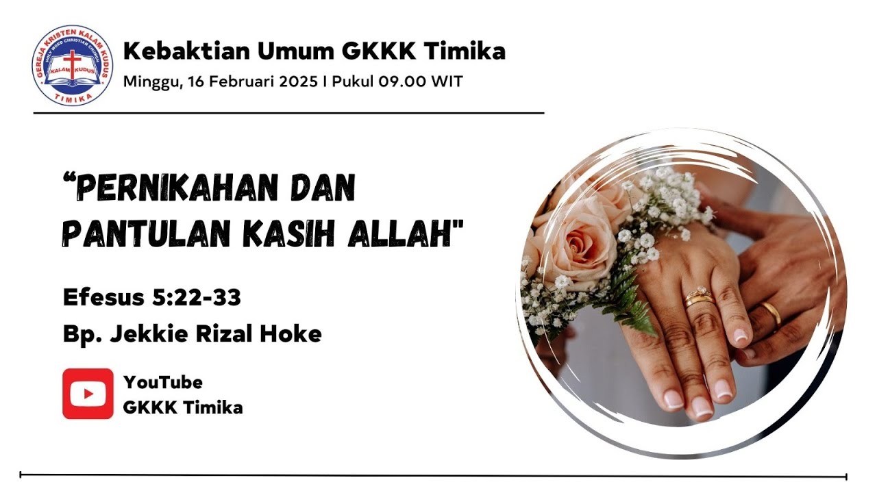Live Streaming Ibadah Kebaktian Umum Gereja Kristen Kalam Kudus Timika ...
