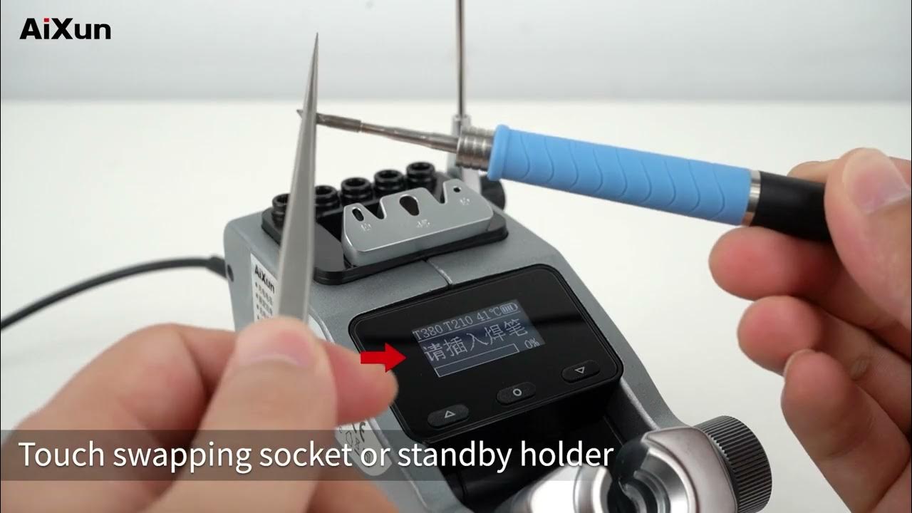 AiXun T380 Portable Smart Soldering Station Operation Guide - YouTube