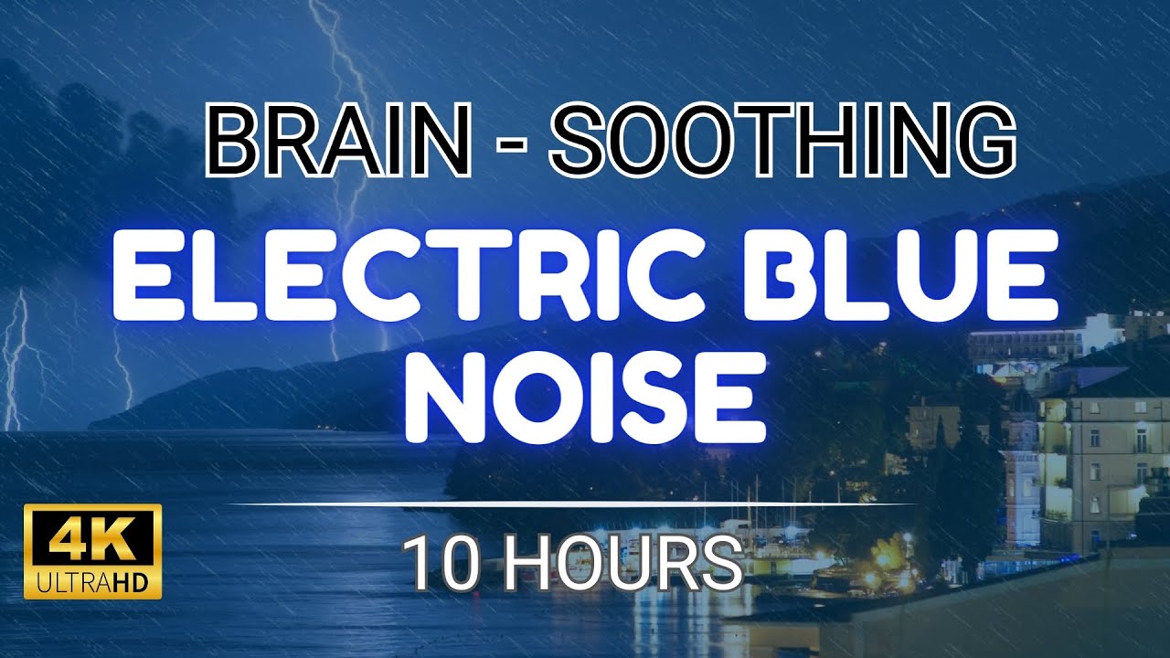 Brain-soothing Electric Blue Noise Head Massage | 10 Hours | Sleep ...