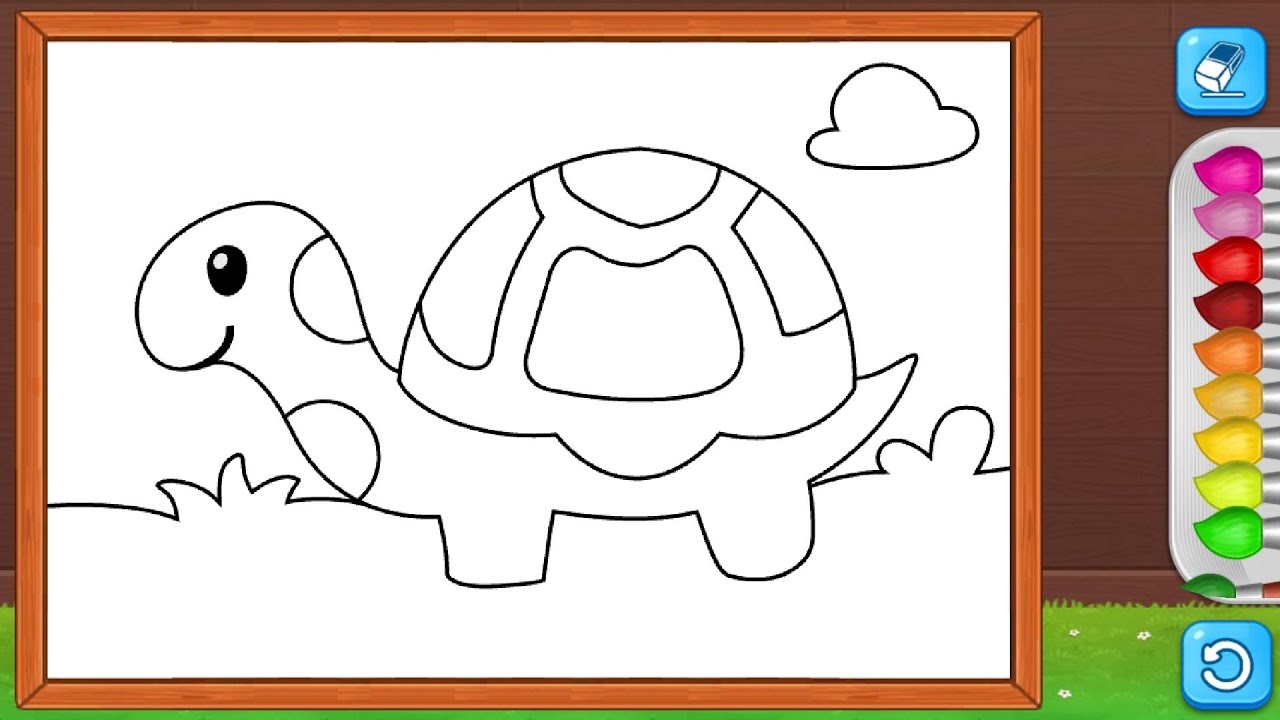 tortoise coloring || how to paint a tortoise - YouTube