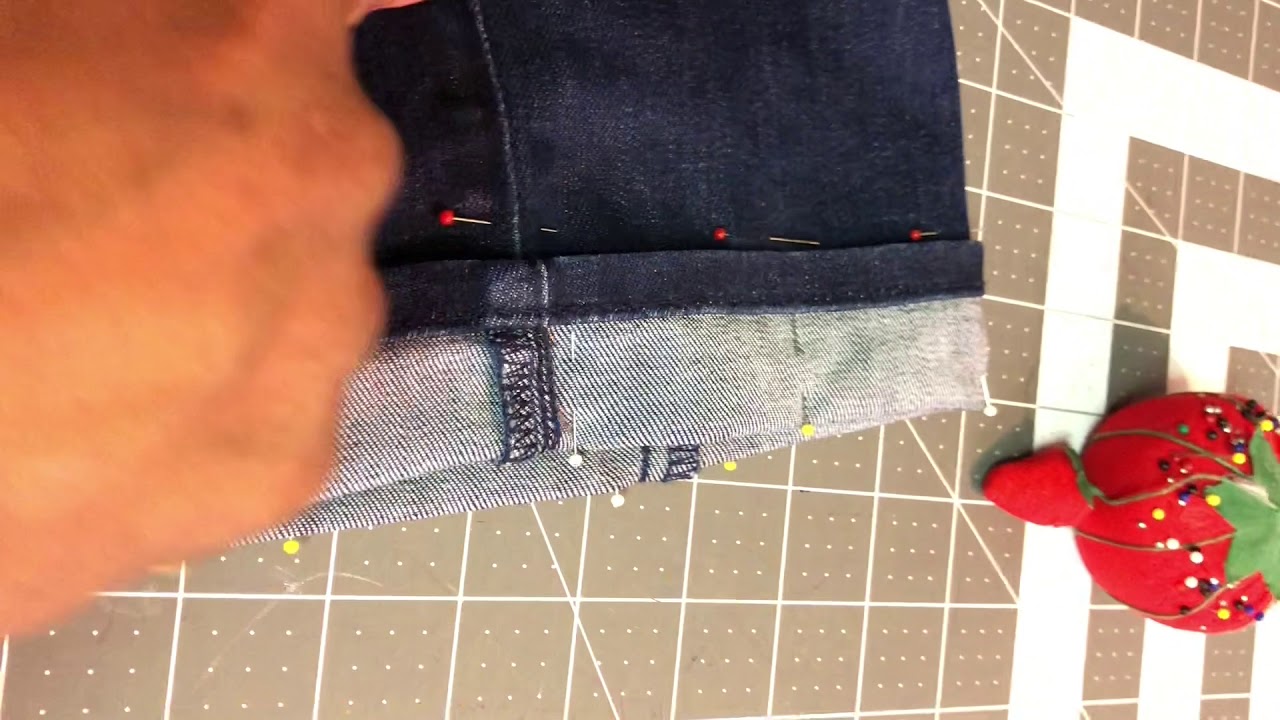 How to Hem Your Jeans Tutorial - YouTube
