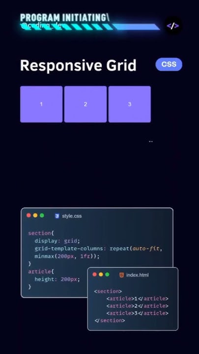 hamza coding | Responsive Grid - YouTube