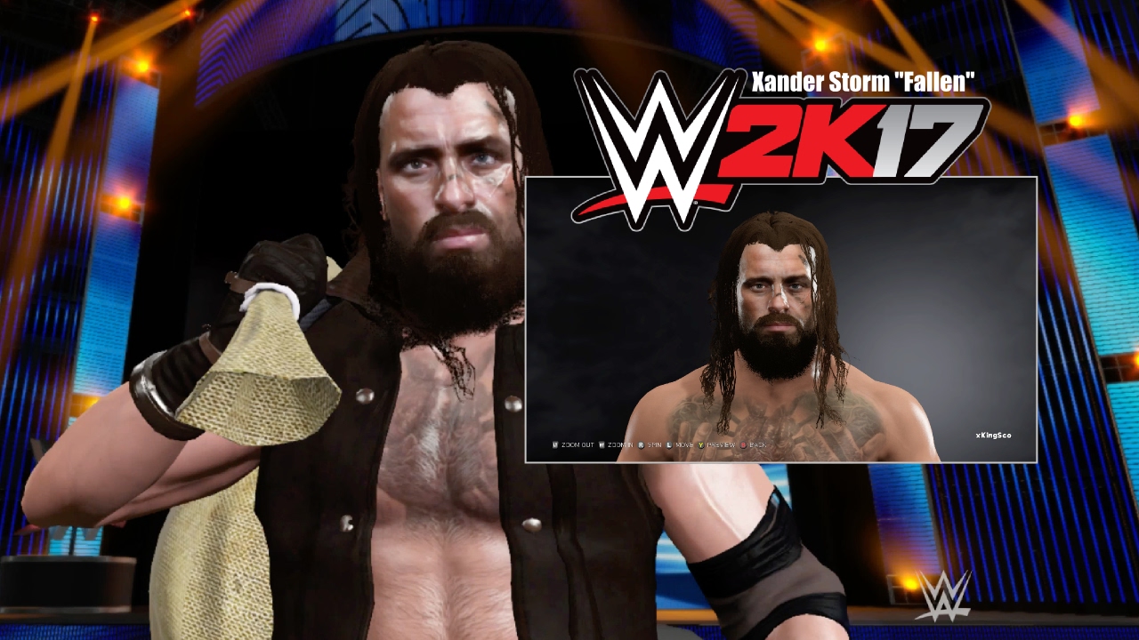 WWE 2K17 - Xander Storm "Fallen" CAW Showcase! - YouTube