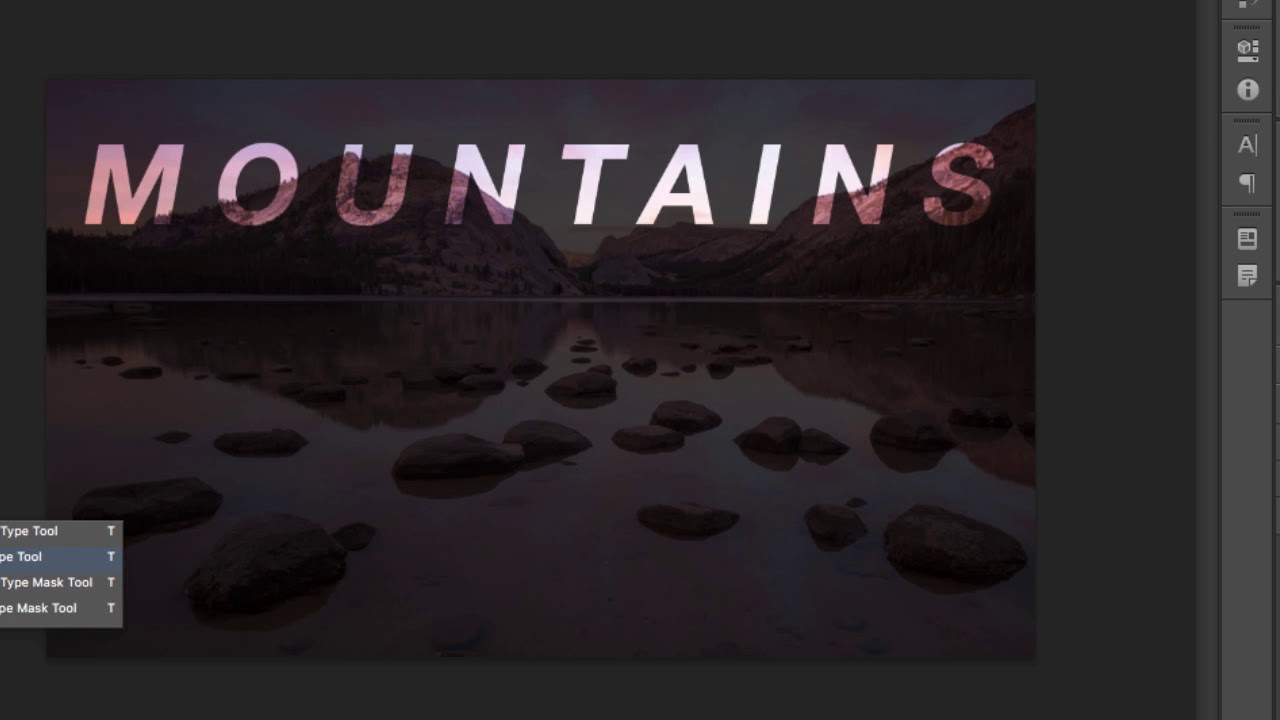 How To Use Horizontal Type Mask Tool In Photoshop YouTube How To Use Horizontal Type Mask Tool In Photoshop YouTube