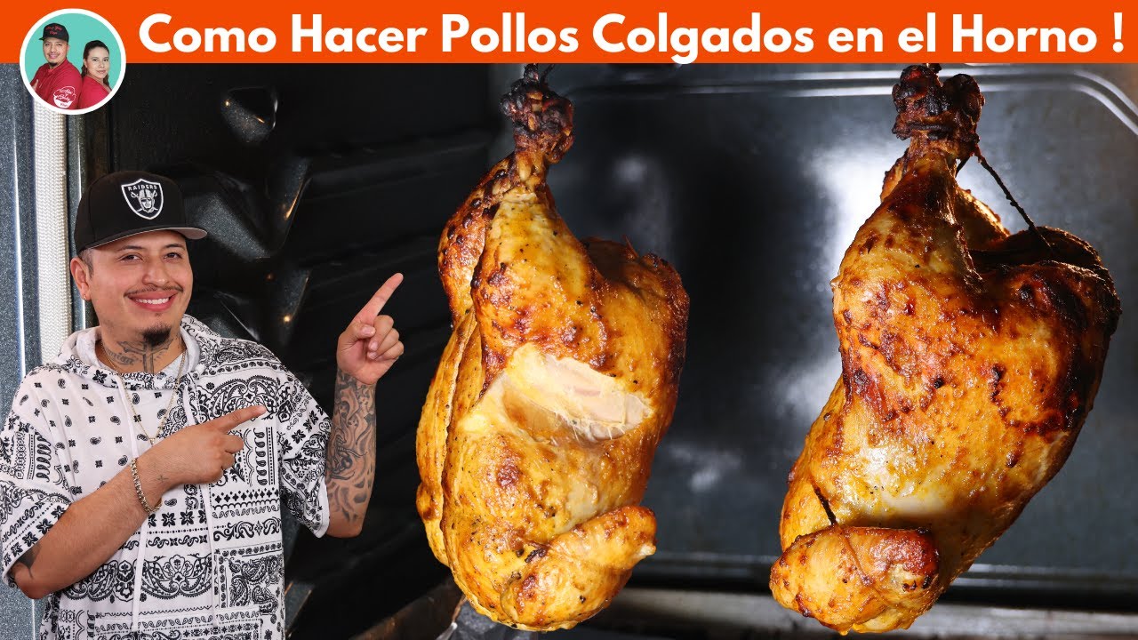 POLLOS COLGADOS 😱 Con la Medida de Sal Perfecta ! pollo al horno - YouTube