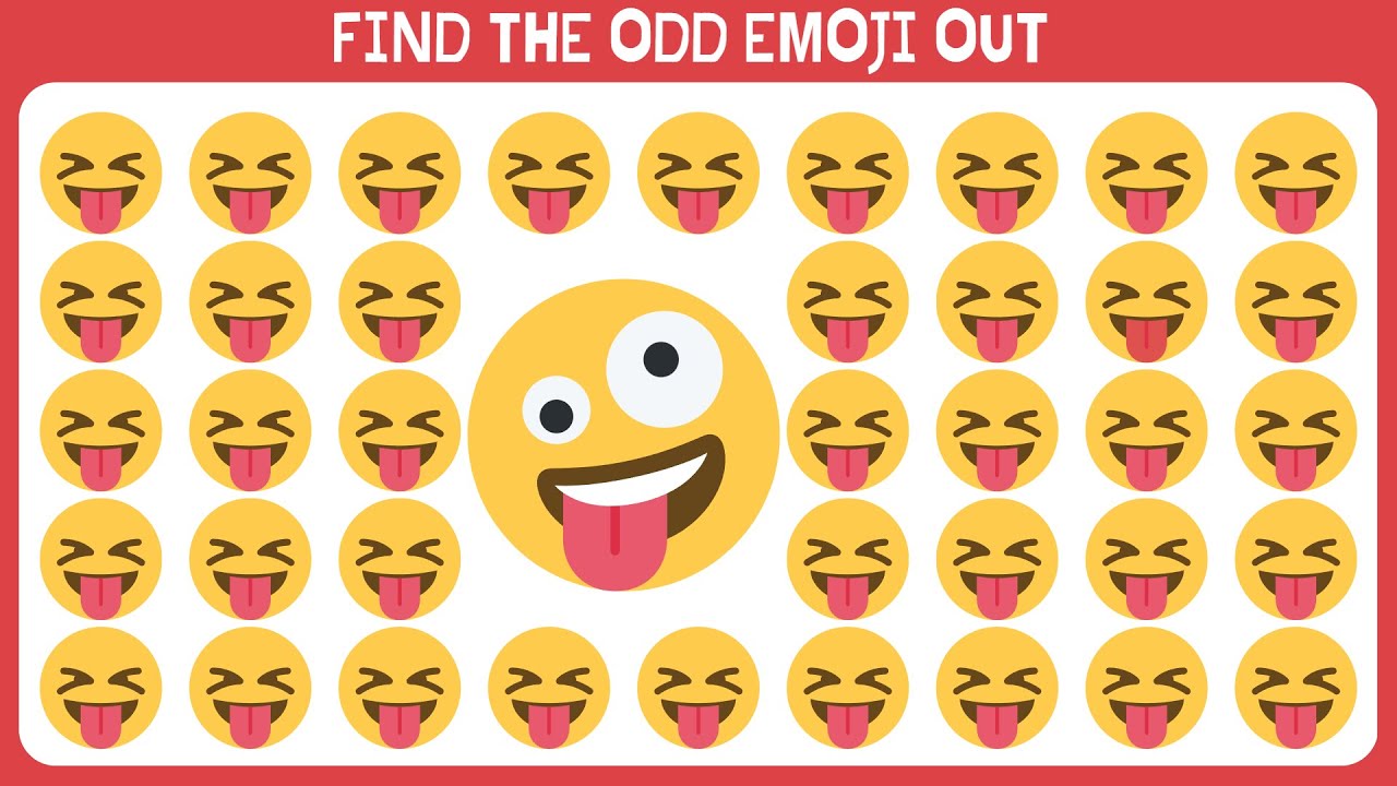 find the odd one out emoji impossible | Find The Odd Emoji Out smiley ...
