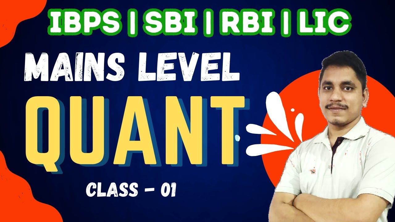 #Target_Mains Quuantitative Aptitude Class 01 || IBPS | SBI | RBI | LIC ...