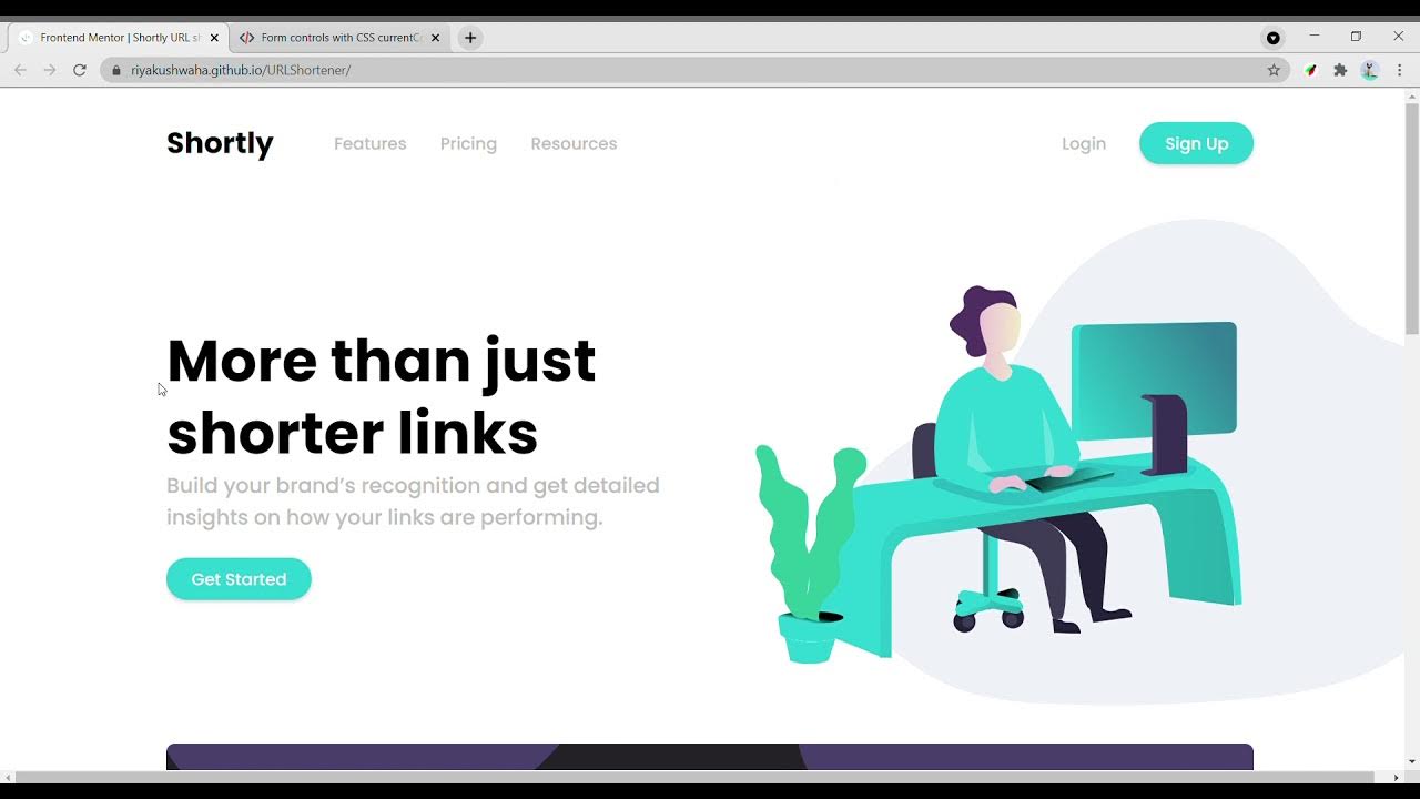 Frontend Mentor -Shortly URL shortening API Challenge - YouTube