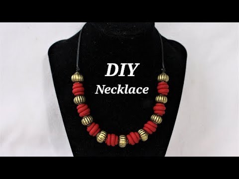 How To Make Polymer Clay Tube Beads | Simple But Gorgeous Necklace With ...