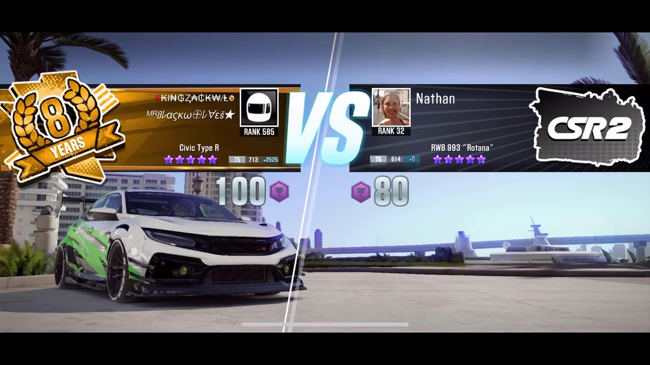 CSR2 Elite Showdown Civic Types R - YouTube