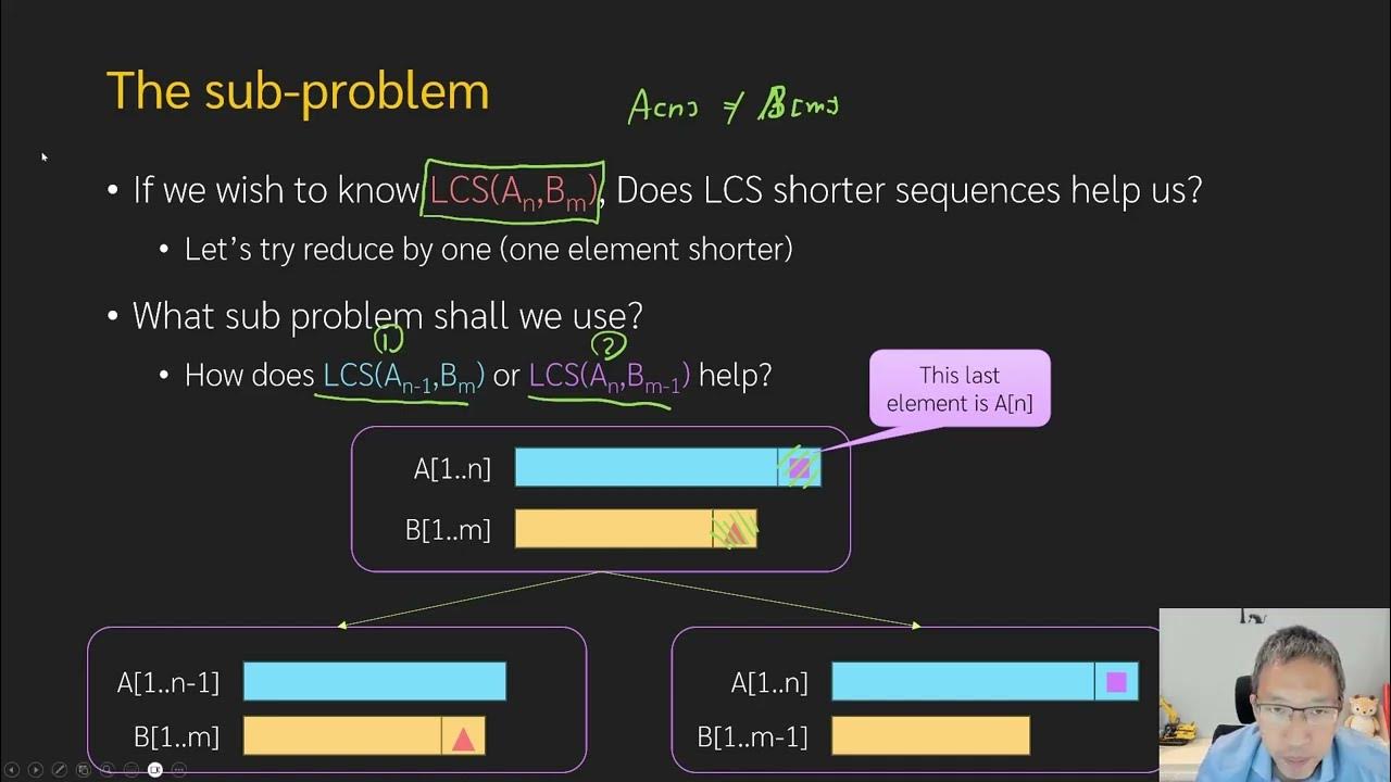 Algorithm Design 5-12: LCS Recurrence Relation - YouTube