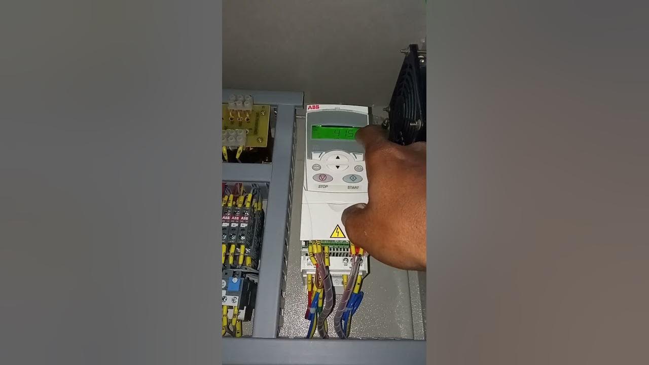 ABB VFD motor commissioning settings IN THITTANIX PANEL #thittanix #abb ...