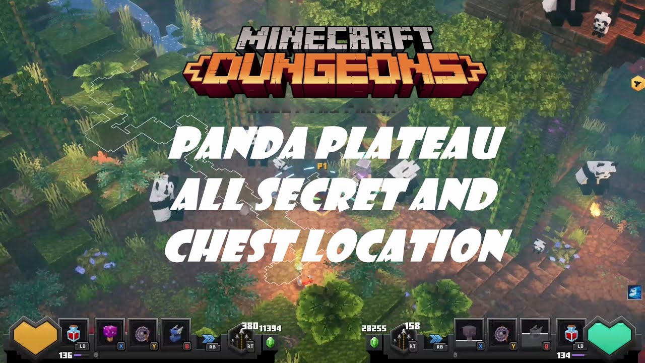 PANDA PLATEAU ALL SECRET AND CHEST LOCATION !!! MINECRAFT DUNGEONS NEW ...