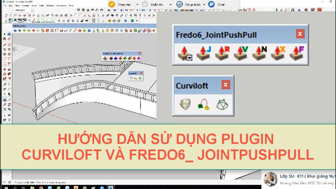 HƯỚNG DẪN SỬ DỤNG PLUGIN CURVILOFT VÀ FREDO6 _ JOINTPUSHPULL - YouTube