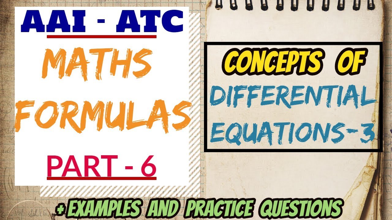 Maths Formula Sheet || Differential Equations || IIT JEE || 12th Class ...