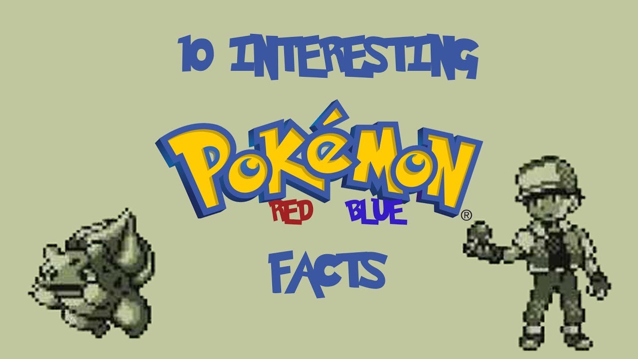 Pokemon Red/Blue: Interesting Facts - YouTube