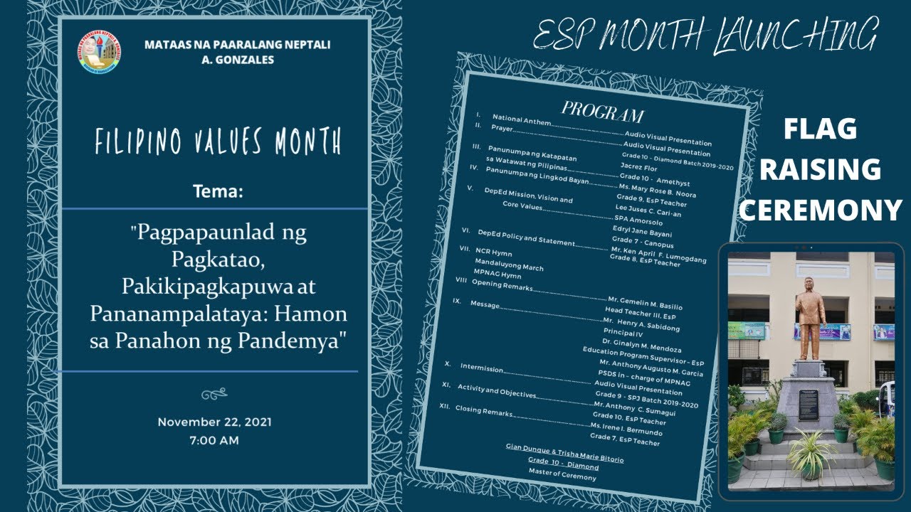 FLAG RAISING CEREMONY/ ESP MONTH LAUNCHING - YouTube