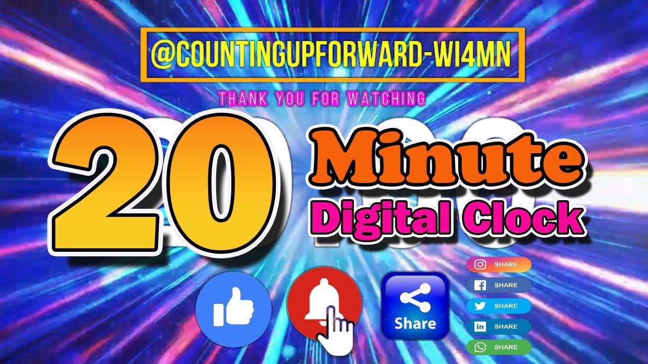 New 20 Minute Digital Clock 25 - YouTube