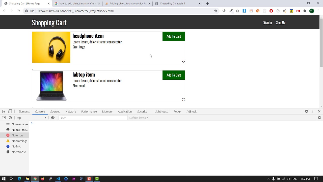 ( دورة كاملة لتدريبك لسوق العمل فى مجال الويب ) JS App | Shopping Cart - Part 3 - YouTube