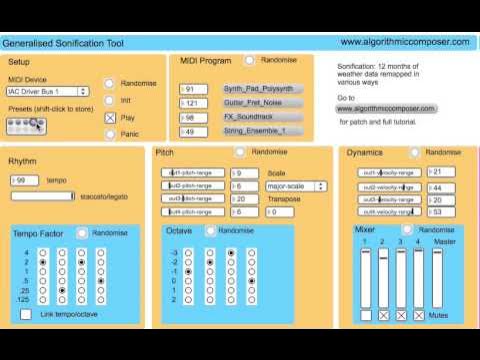Sonification in Max | Algorithmic Composition - YouTube