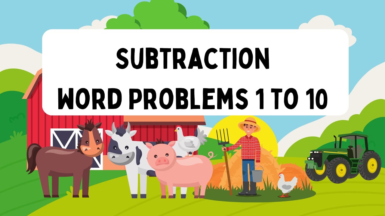 Farm Subtraction Problems | Kids Educational Video | Learning Is Fun ...